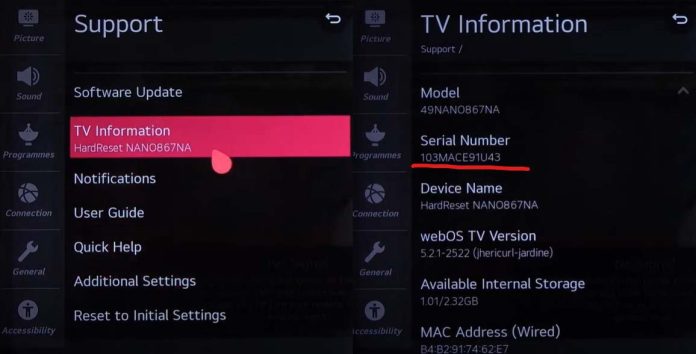 LG TV serienummer, SVC code decoder, 2000-2030 uitgelegd | nl.tab-tv